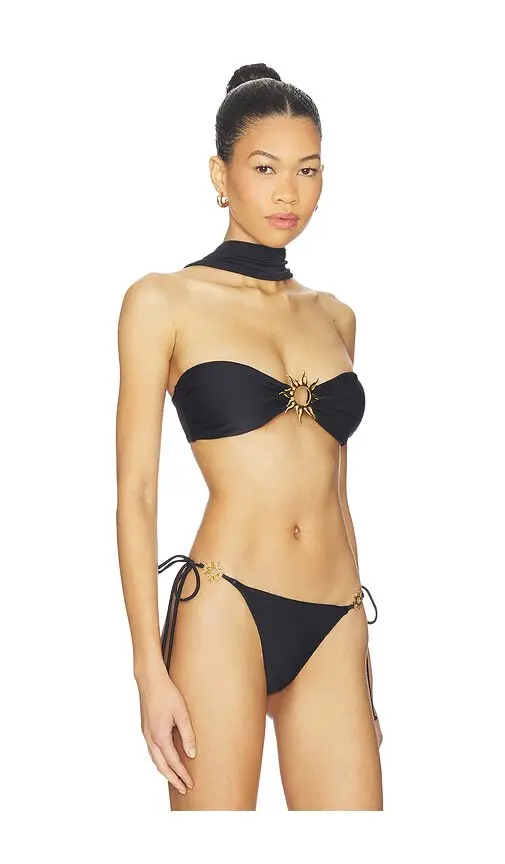 LESLIE AMON Sun Bandeau Neck Bikini Top