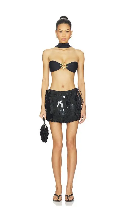 LESLIE AMON Sun Bandeau Neck Bikini Top