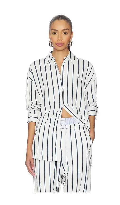 Attico Striped Button Down Shirt