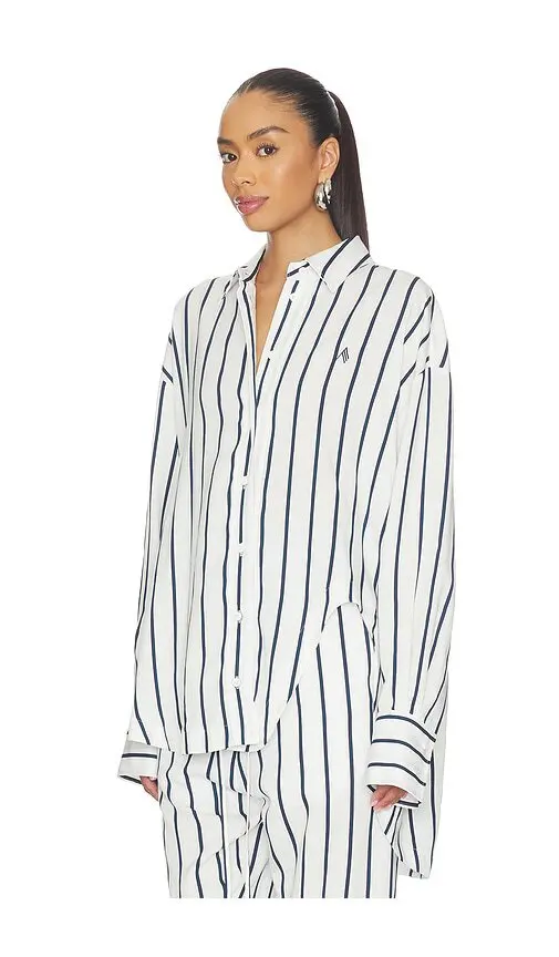 Attico Striped Button Down Shirt