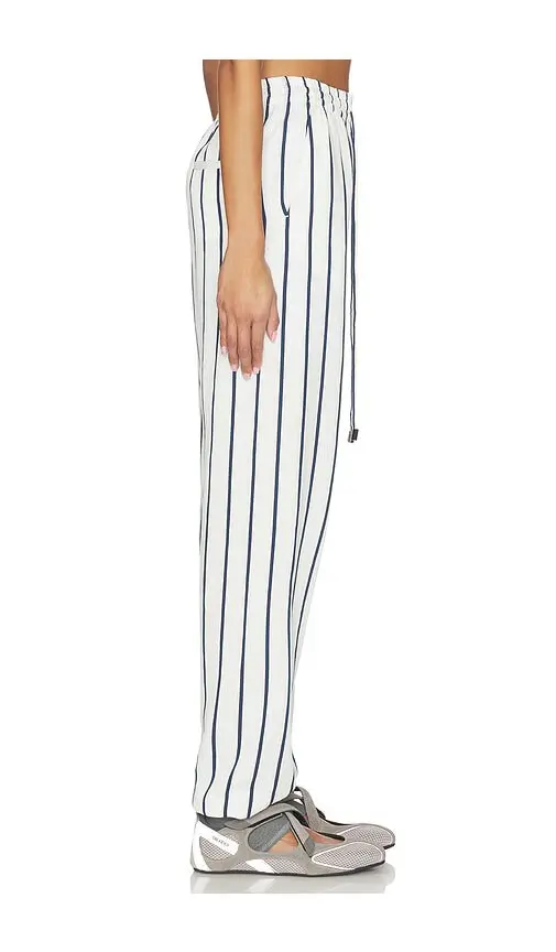 Attico Striped Drawstring Waistband Pants - Multicolor