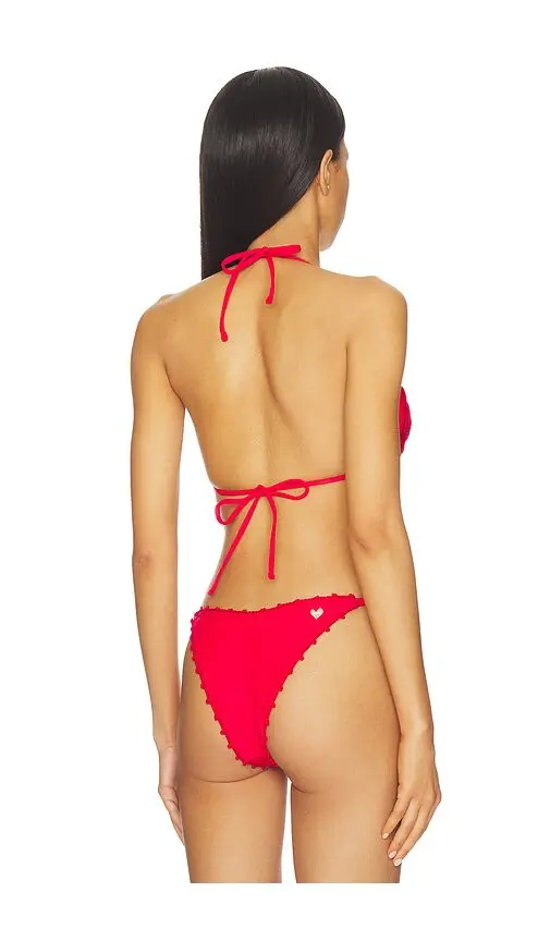 CAPITTANA Rose Bikini Top - Red