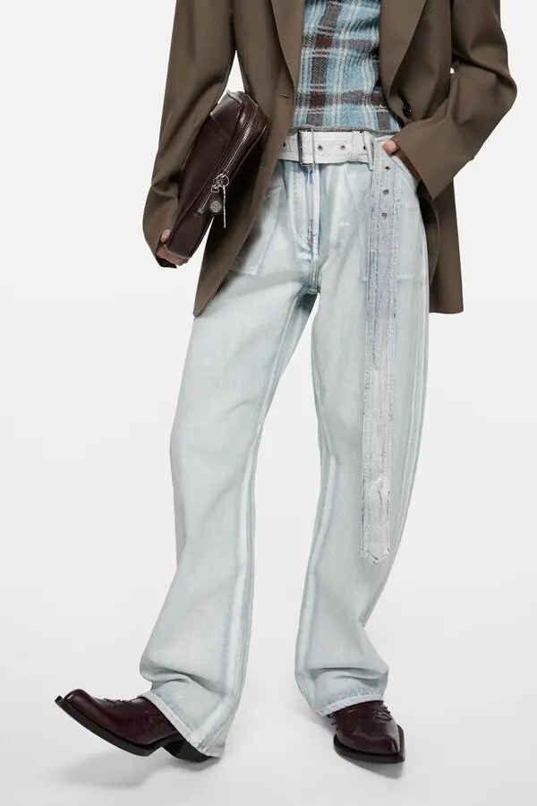 Acne Studios Denim Trousers With Belt