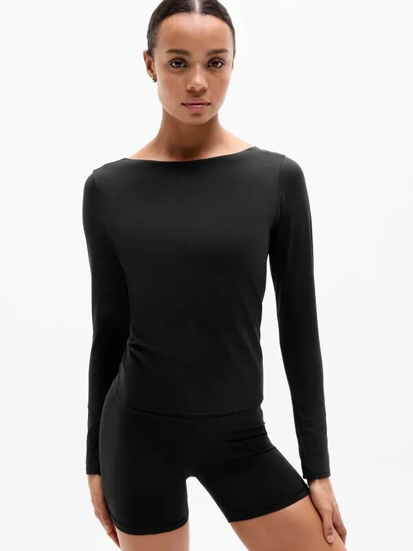 Athleta Bodymove Scoop Back Top - Black