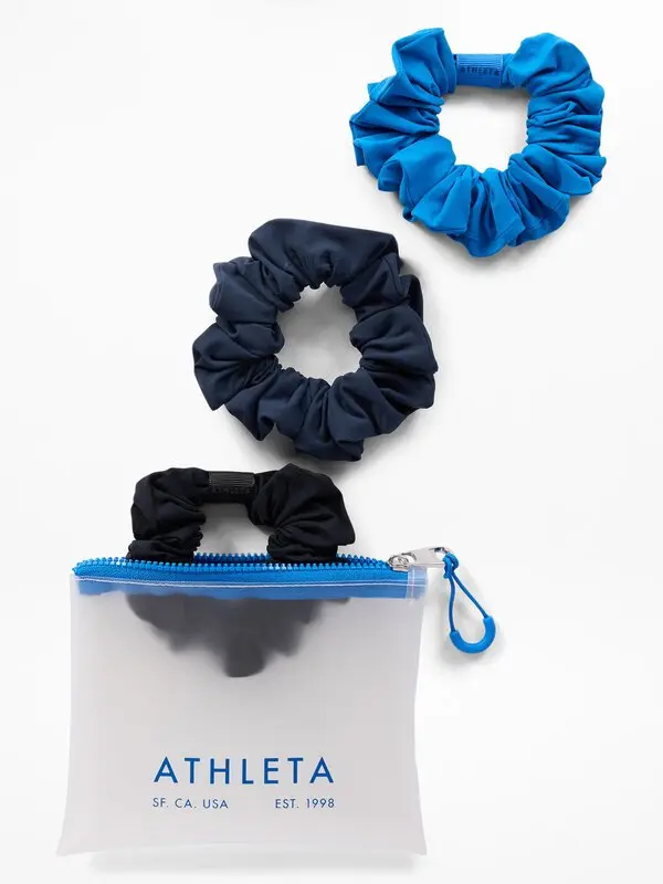 Athleta On The Go Scrunchie 3-pack 2.0 - Black/eclipse/breaker