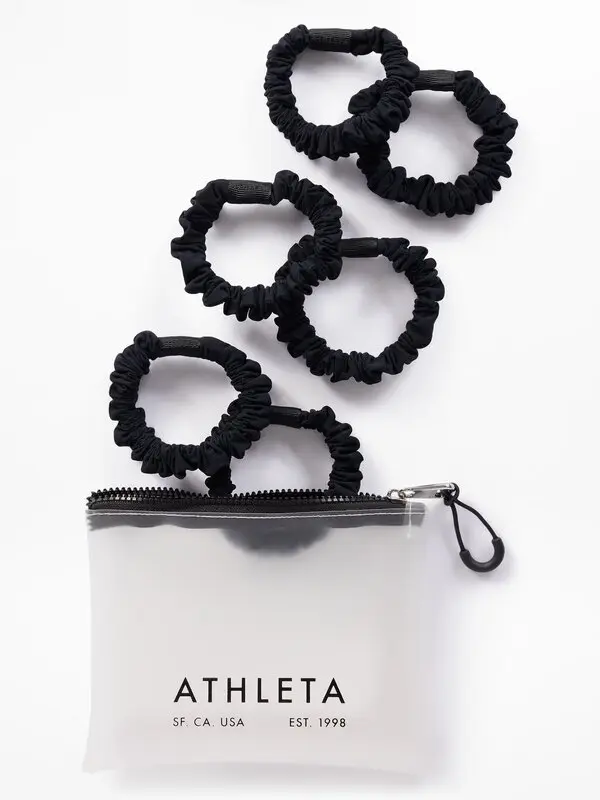 Athleta Ripple Scrunchie 6-pack - Black