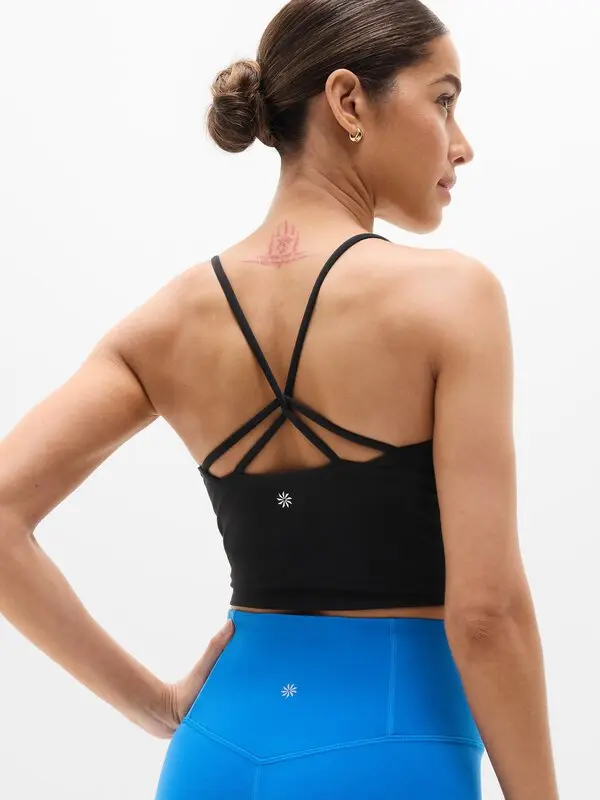 Athleta Transcend Thin Strap Crop Bra - Black
