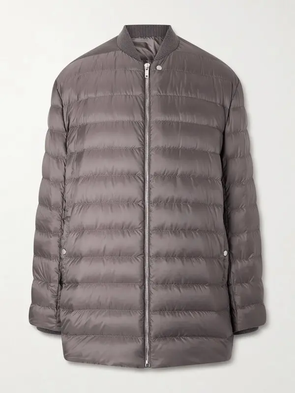 Rick Owens Moncler + Quilted Padded Shell Down Parka - Brown