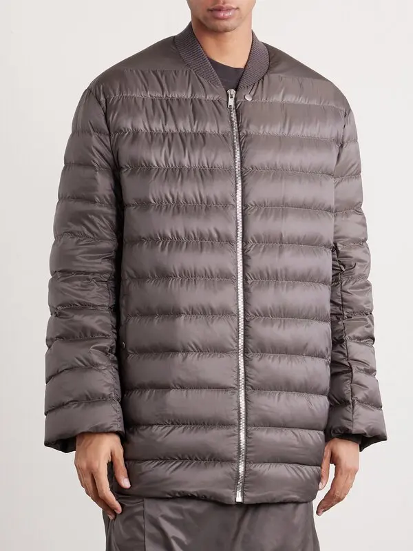 Rick Owens Moncler + Quilted Padded Shell Down Parka - Brown