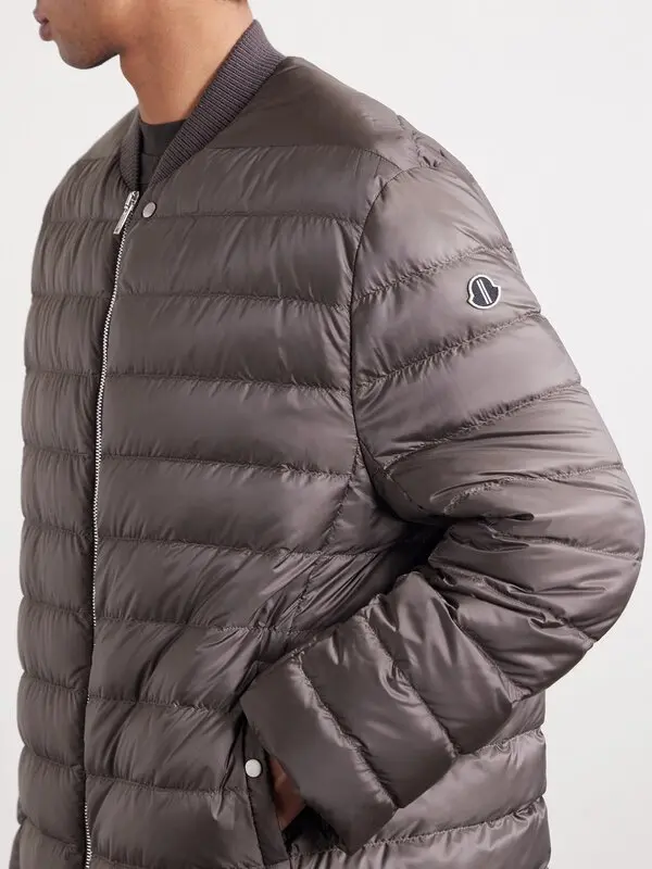 Rick Owens Moncler + Quilted Padded Shell Down Parka - Brown