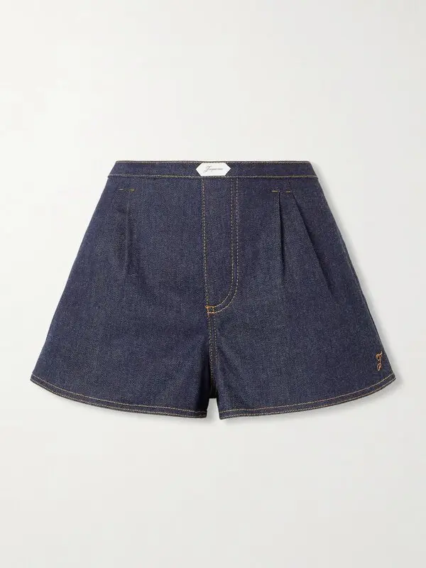 Jacquemus Amelo Embroidered Denim Shorts