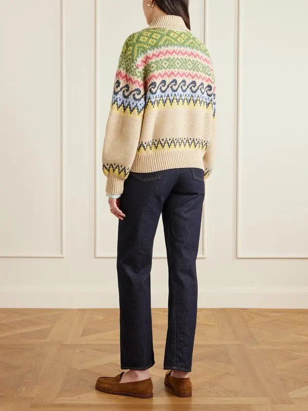Polo Ralph Lauren Jacquard-knit Cotton-blend Polo Sweater