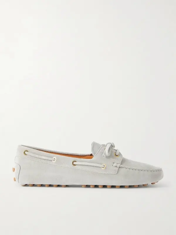 TOD'S Gommino Suede Boat Shoes - Blue