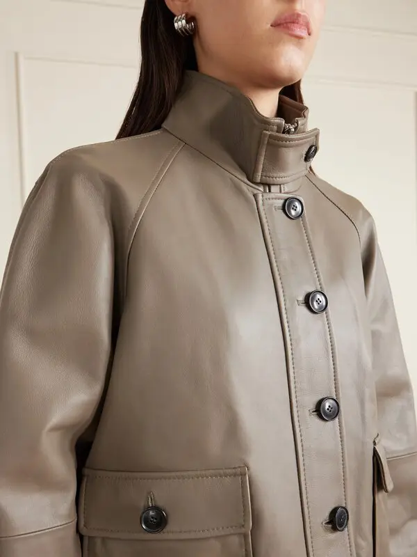 Proenza Schouler White Label Gio Leather Jacket - Brown