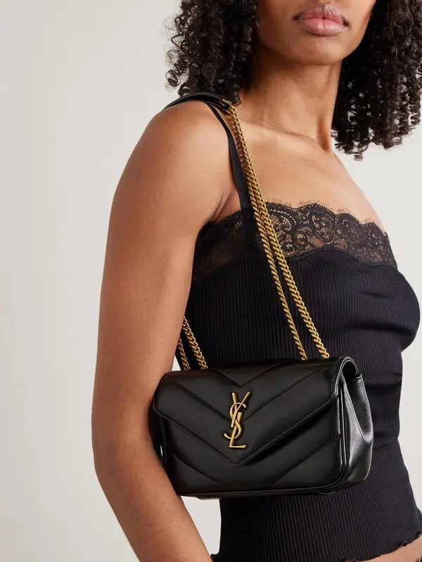 Saint Laurent Loulou Mini Matelassé Leather Shoulder Bag