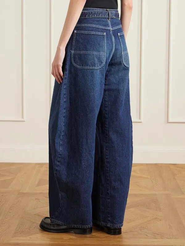 Sacai High-rise Barrel-leg Jeans