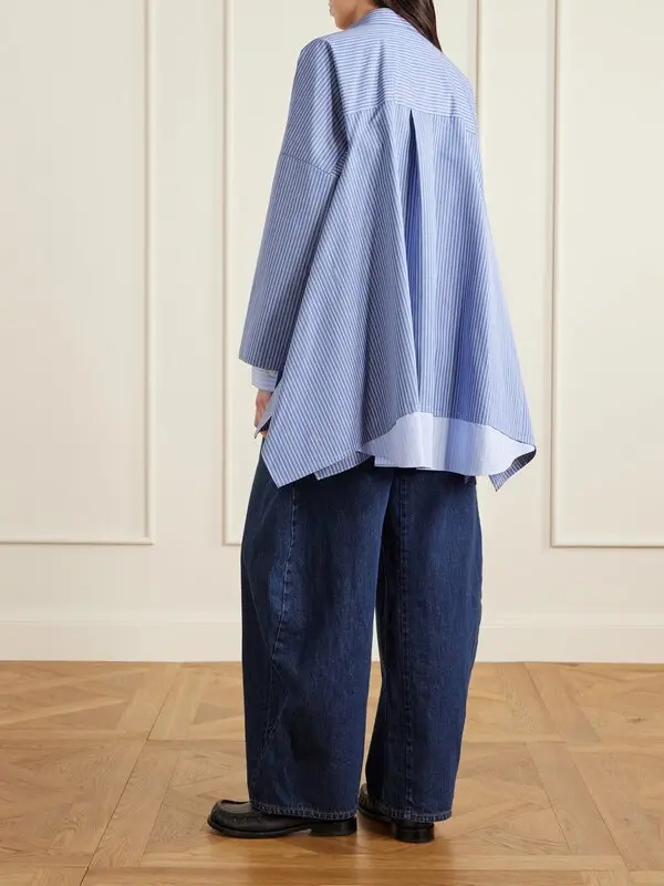 Sacai Striped Cotton-blend Poplin Shirt