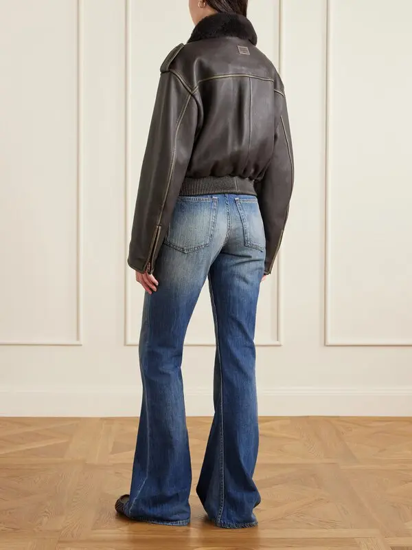 Acne Studios Shearling Collar Bomber Jacket
