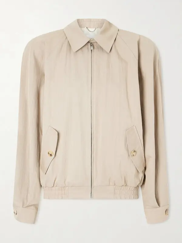 Magda Butrym Embroidered Cotton-blend Jacket - Neutrals