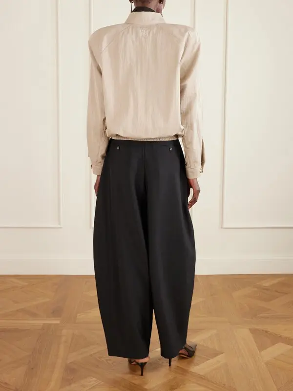 Magda Butrym Embroidered Cotton-blend Jacket - Neutrals