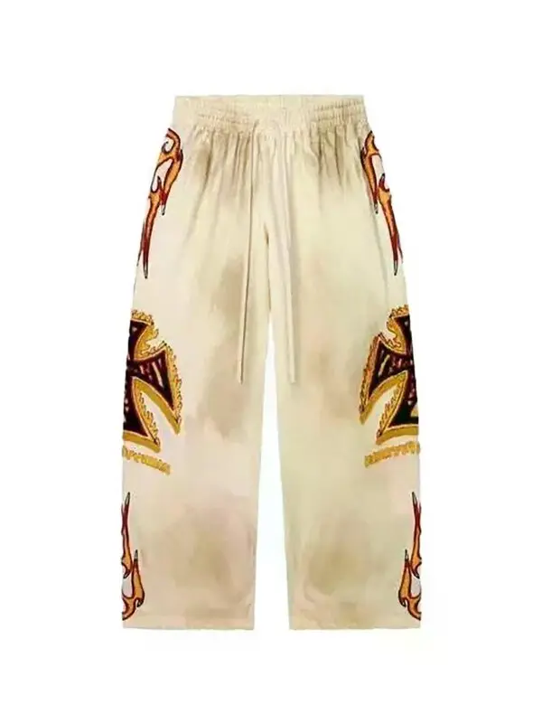 VALE FOREVER La Flare Printed Track Pants - Neutrals