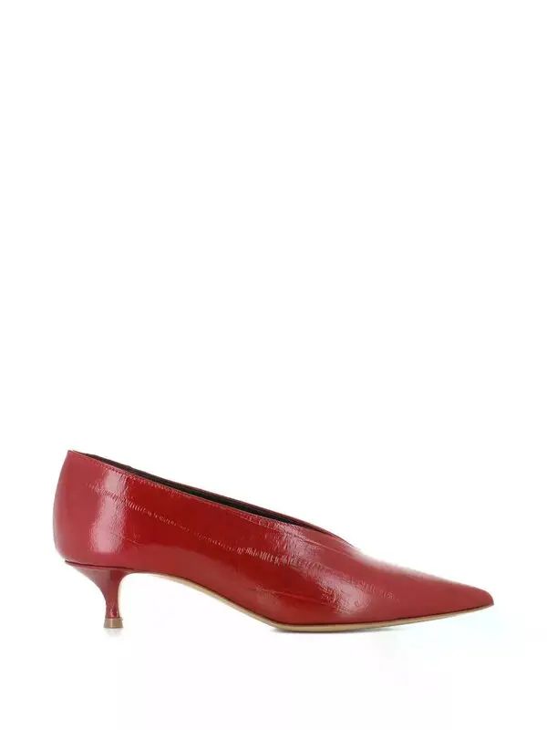 Le Monde Beryl Babouche Heeled Pumps - Red