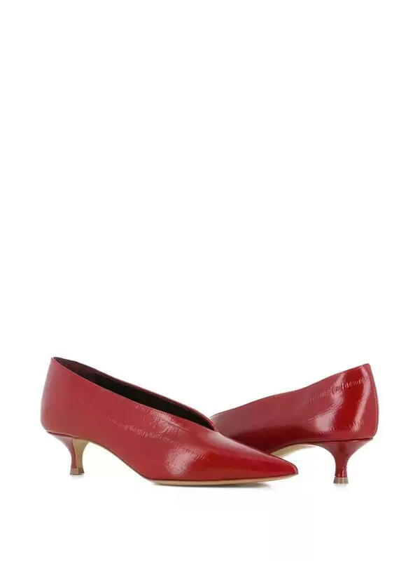 Le Monde Beryl Babouche Heeled Pumps - Red
