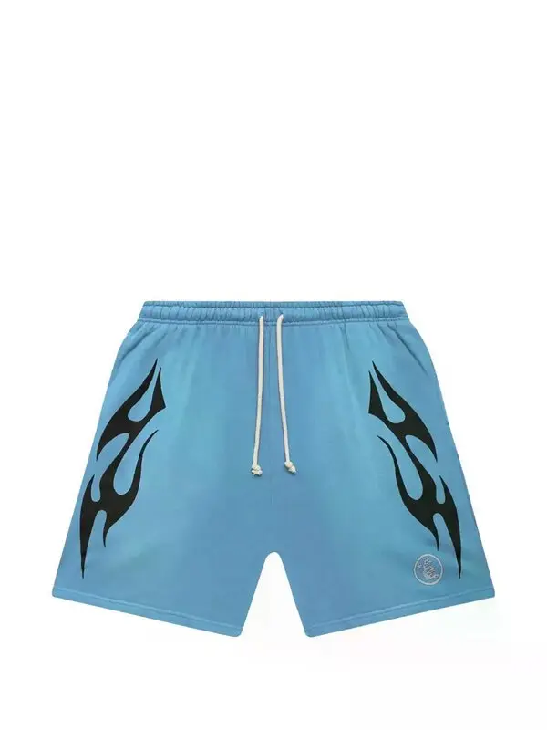 HELLSTAR Flame Motif Shorts