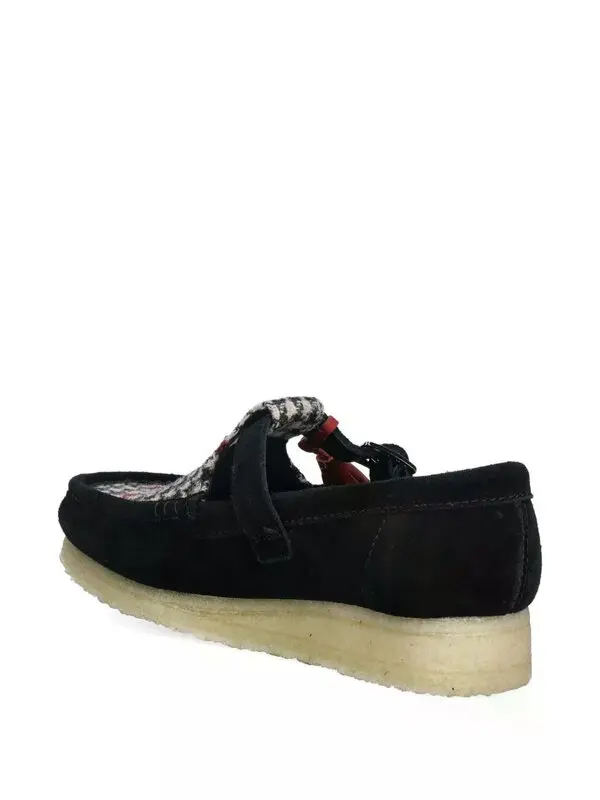 Clarks Wallabee T-bar Loafers - Black