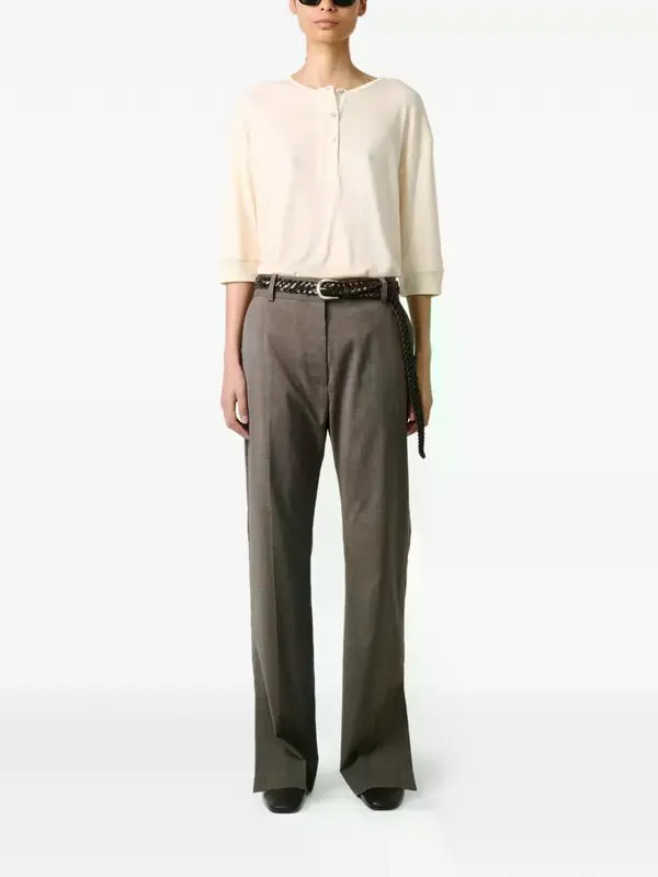 Studio Nicholson Mitra Split Hem Trousers - Grey