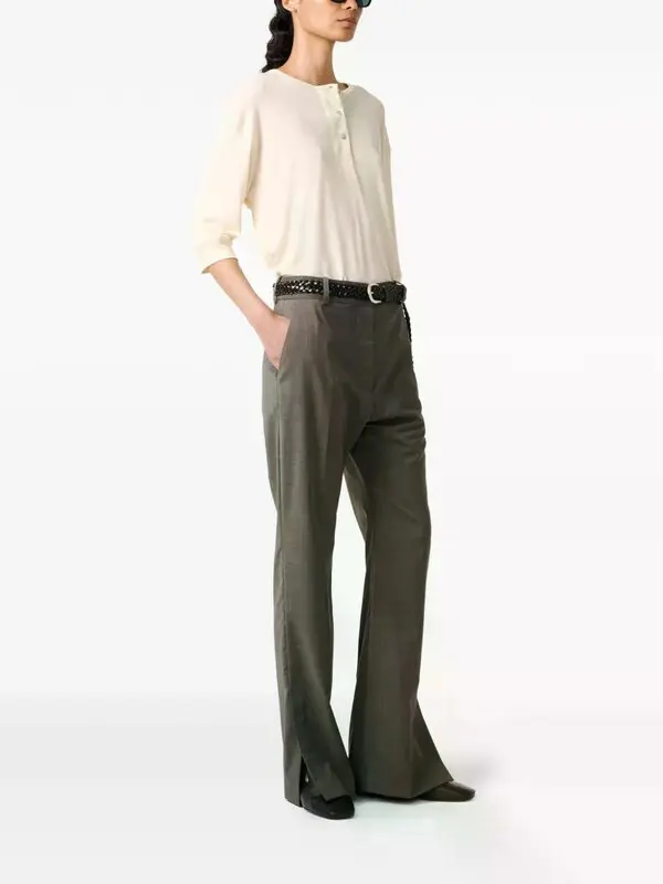 Studio Nicholson Mitra Split Hem Trousers - Grey
