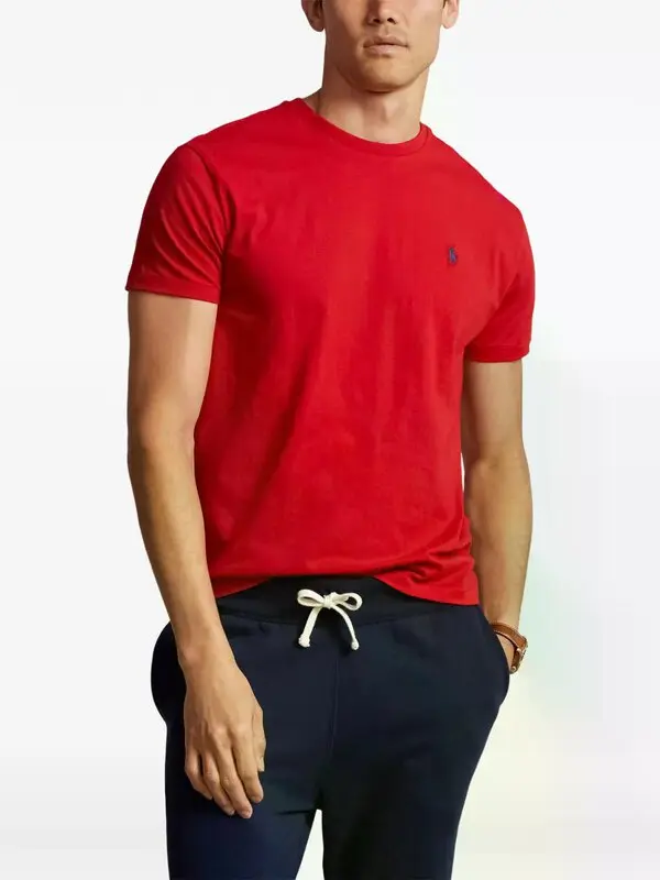 Polo Ralph Lauren Crew-neck Logo-embroidered T-shirt - Red
