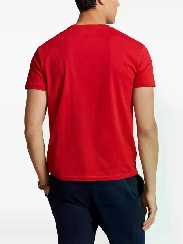 Polo Ralph Lauren Crew-neck Logo-embroidered T-shirt - Red