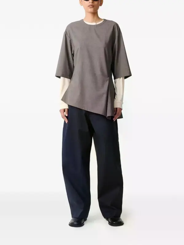 Studio Nicholson Asymmetric Pleat Top - Grey
