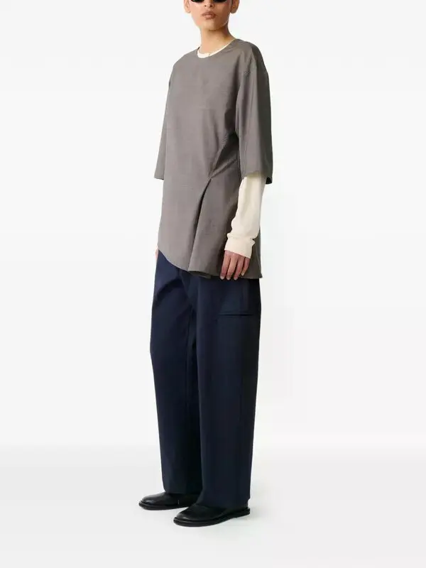 Studio Nicholson Asymmetric Pleat Top - Grey