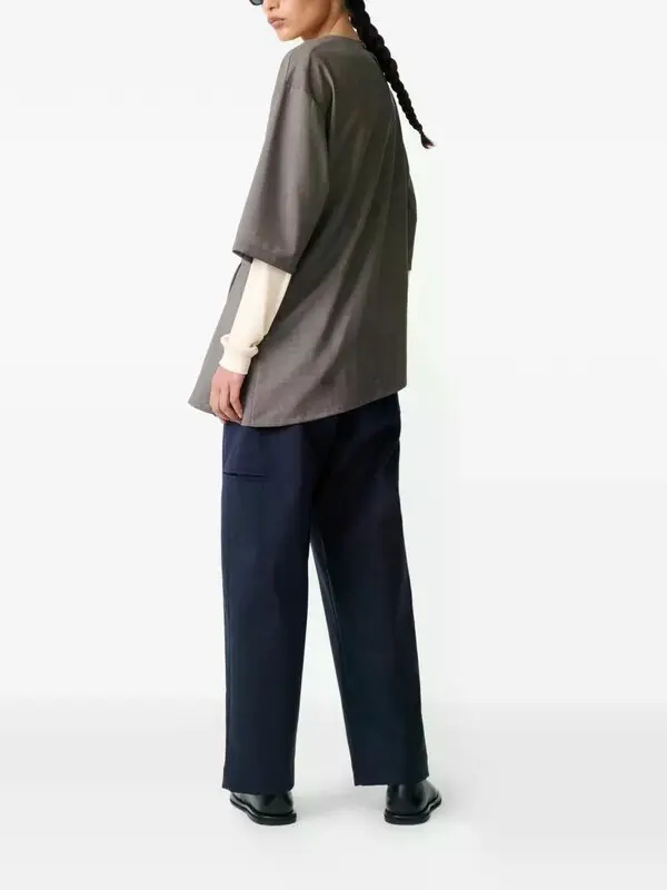 Studio Nicholson Asymmetric Pleat Top - Grey