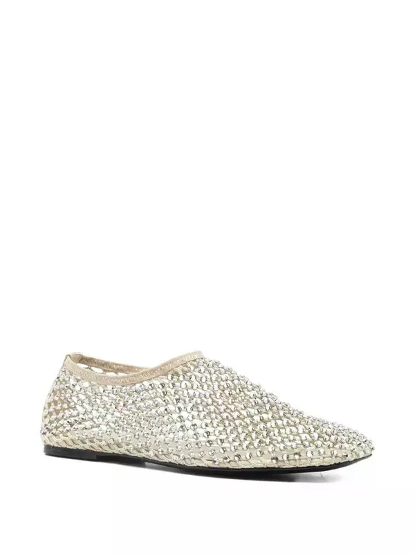 STRATEGIA SHOES Rhinestone-embellished Ballet Flats - Neutrals