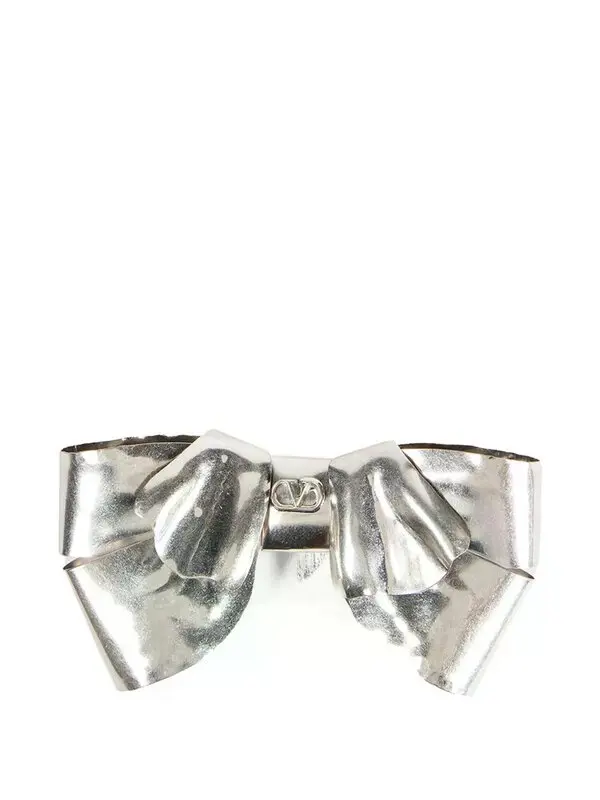 Valentino Garavani Trop Chou Bow Brooch - Silver