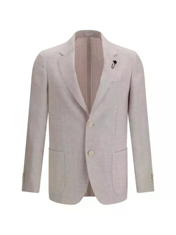 LARDINI Roma Button Jacket - Neutrals