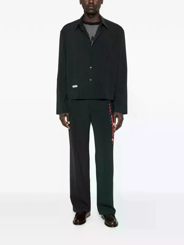 SONG FOR THE MUTE Pinstripe Chest-pocket Shirt