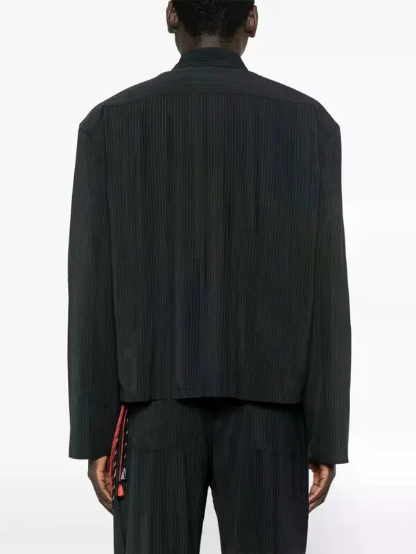 SONG FOR THE MUTE Pinstripe Chest-pocket Shirt