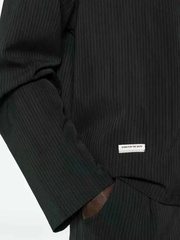 SONG FOR THE MUTE Pinstripe Chest-pocket Shirt