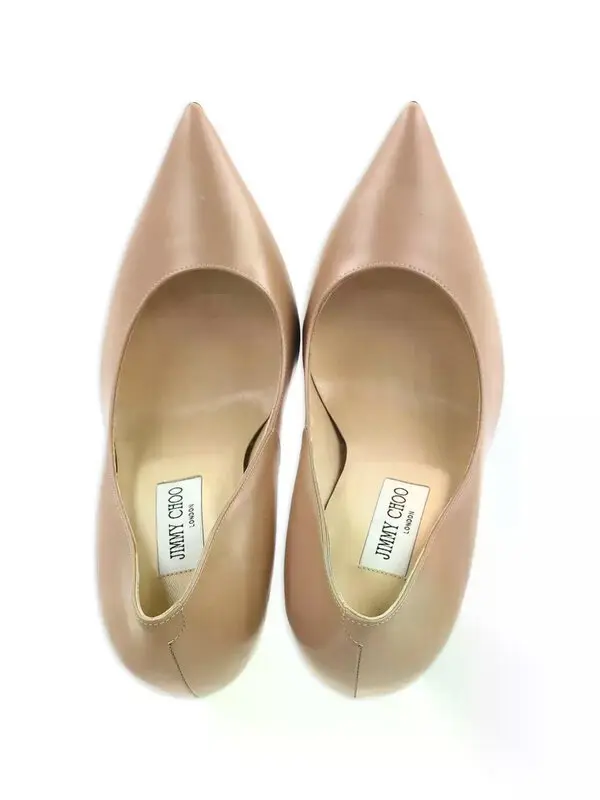 JIMMY CHOO Anouk Pointed-toe Pumps - Neutrals