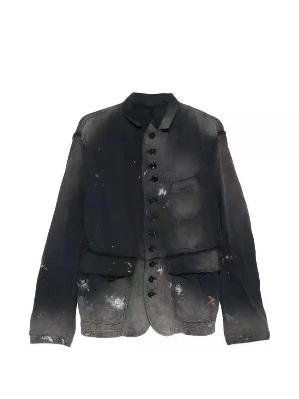 KHOKI Distressed Button Jacket