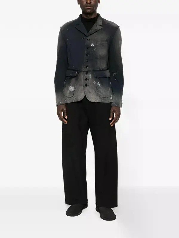 KHOKI Distressed Button Jacket