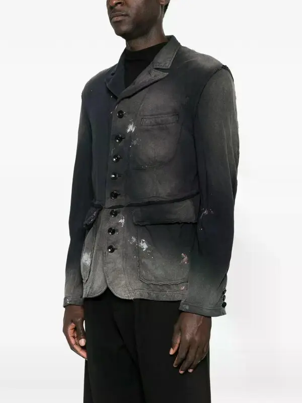 KHOKI Distressed Button Jacket