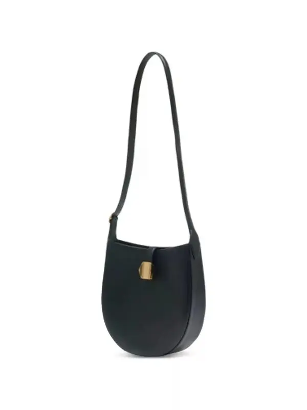 Officine Générale Hobo Leather Shoulder Bag Adjustable Strap - Black