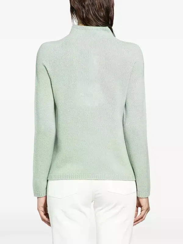 Max Mara Ribbed Knit Mock-neck Sweater