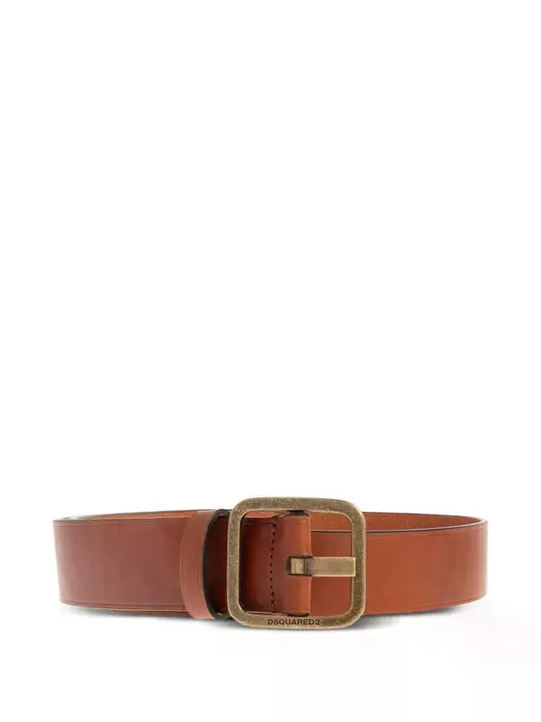 Dsquared2 Twin Buckle Leather Belt - Brown