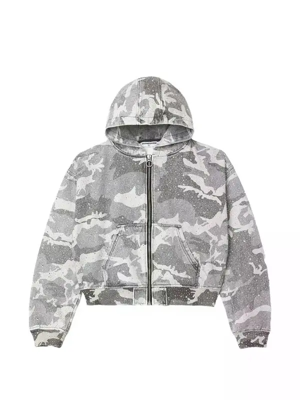 VALE FOREVER Crystal-embellished Camouflage Jacket